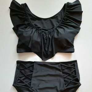 Swim | Sexy Black Tankini Swimsuit Swimwear Sz L | Poshmark